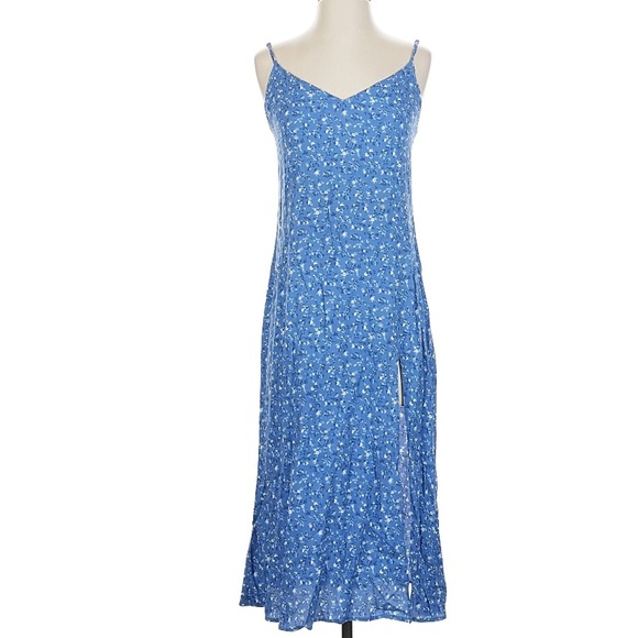 Reformation | Dresses | Reformation Crimini Blue Floral Spaghetti Strap ...